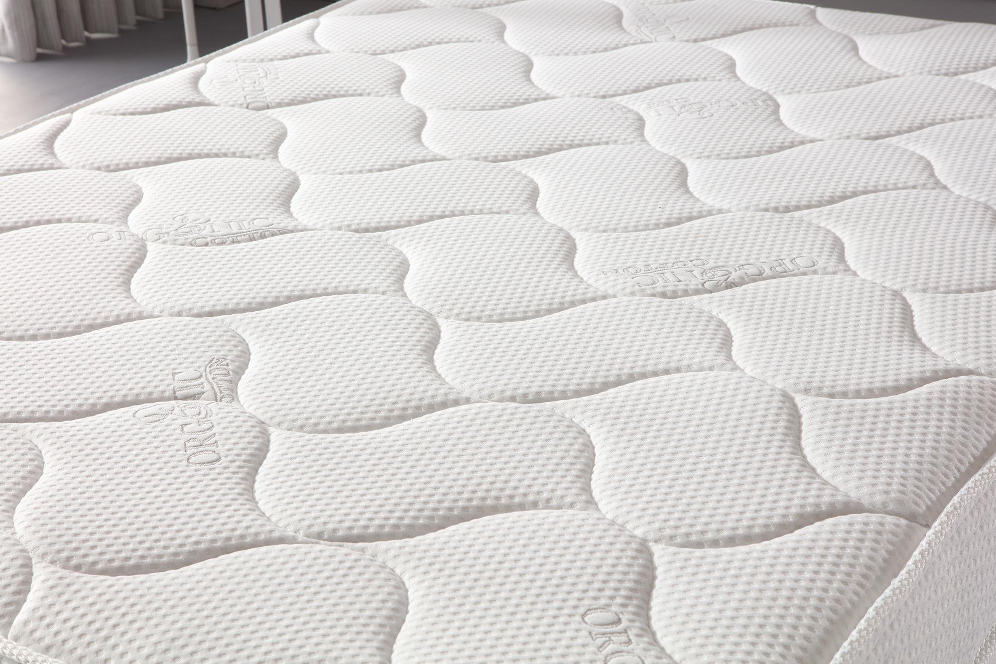 Oliver & Smith 10-Inch King Size Mattress Euro Plush Top with Organic Cotton Cover, Cooling Memory Foam - Pocketed Coils Medium Firm & Pressure Relief - Breathable King Bed Mattress in a Box