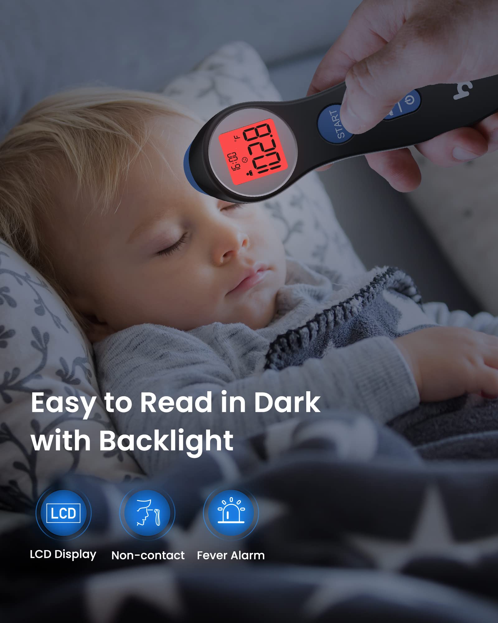 Infrared Forehead Thermometer for Adults and Kids 2Pcs
