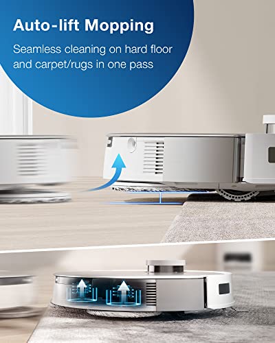 ECOVACS DEEBOT T20 Max OMNI Robot Vacuum and Mop Combo, 6000Pa, Dual Spinning Mop with Auto Mop Lift, Hot Water Mop Washing, Self-Emptying, Hot Air Drying, Obstacle Avoidance, YIKO Voice Assistant