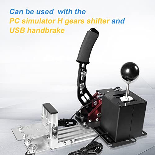 GSTP Gear Shifter Clip L Shape Lever Mounting Bracket Compatible with PC USB Simulator H Gears Shifter 64 Bit Handbrake