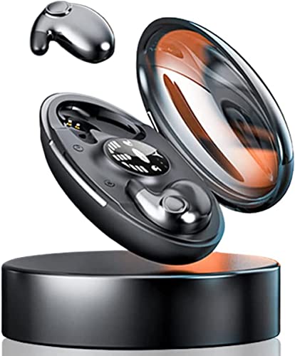 JIFOVER Invisible Sleep Wireless Earphone Ipx5 Waterproof,Double Noise Cancelling,True Wireless Invisible Earbuds Sense-Free to Wear Bluetooth 5.3,2023 New Sleep Earbuds Invisible (Black)