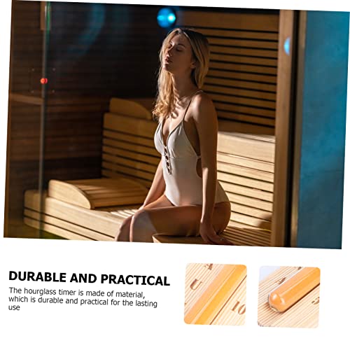 HEMOTON 1pc Sauna Timer Sauna Room Timer Wooden Hourglass Timer Clocks Sauna Room Hourglass 10 Minutes Snad Timer Sauna Room Clock Sand Timer Hourglass Steam Decorate to Rotate