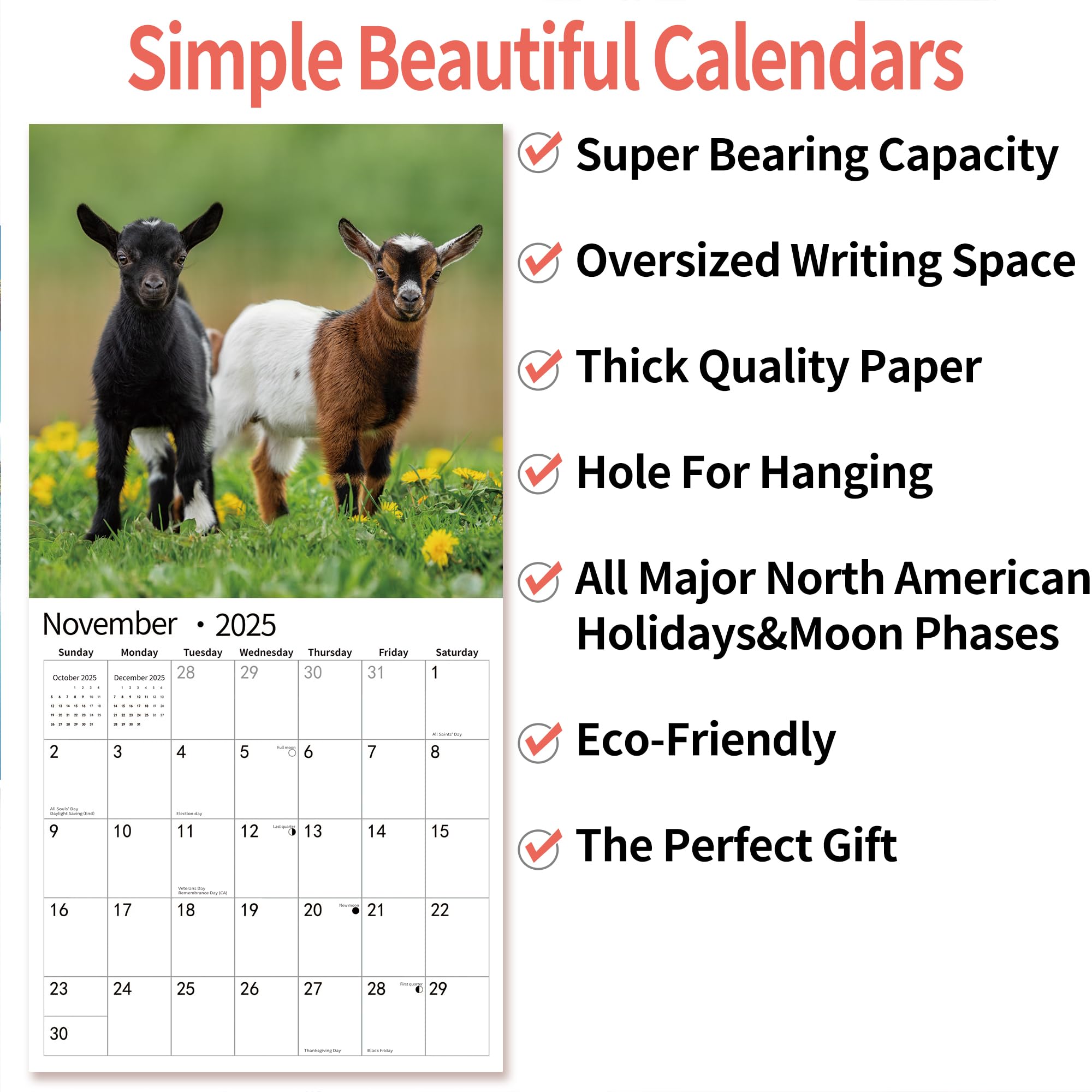 Gag Gift D'ck Pics Nature 2024 Wall Calendar, White Elephants Funny Stone 14 Monthly Calendar 12" x 24" Opened, November 2023 - December 2024,Full Page Thick & Sturdy for Organizing & Planning