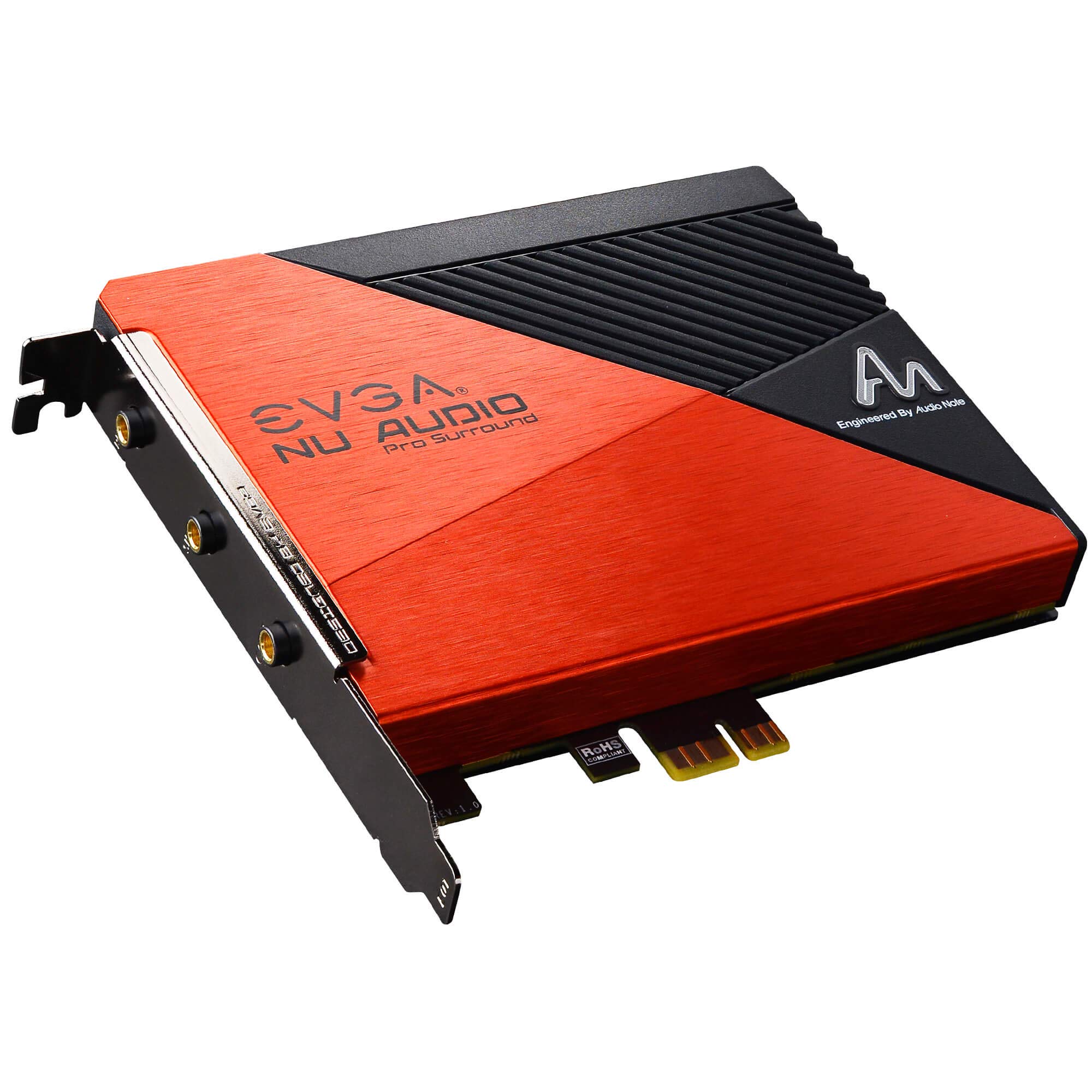 EVGA NU Audio Pro Surround (Add-On for NU Audio Pro, 7.1 Surround, Lifelike Audio, PCIe, Backplate, Designed with Audio Note, Requires NU Audio Pro), 712-P1-AN10-KR
