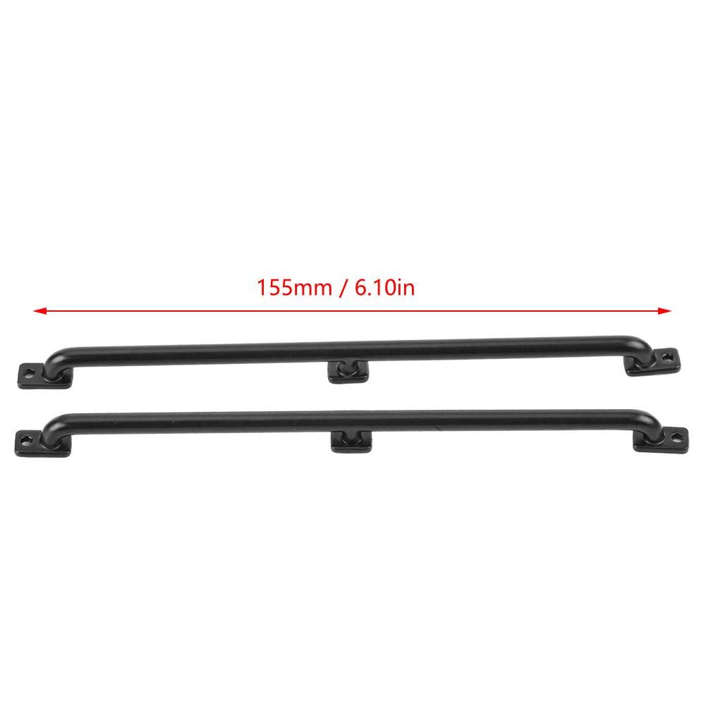 Dilwe RC Car Shell Handrail, Body Shell Left/Right Metal Handrail for 1/10 Scale RC Crawler Car(6.10inch)