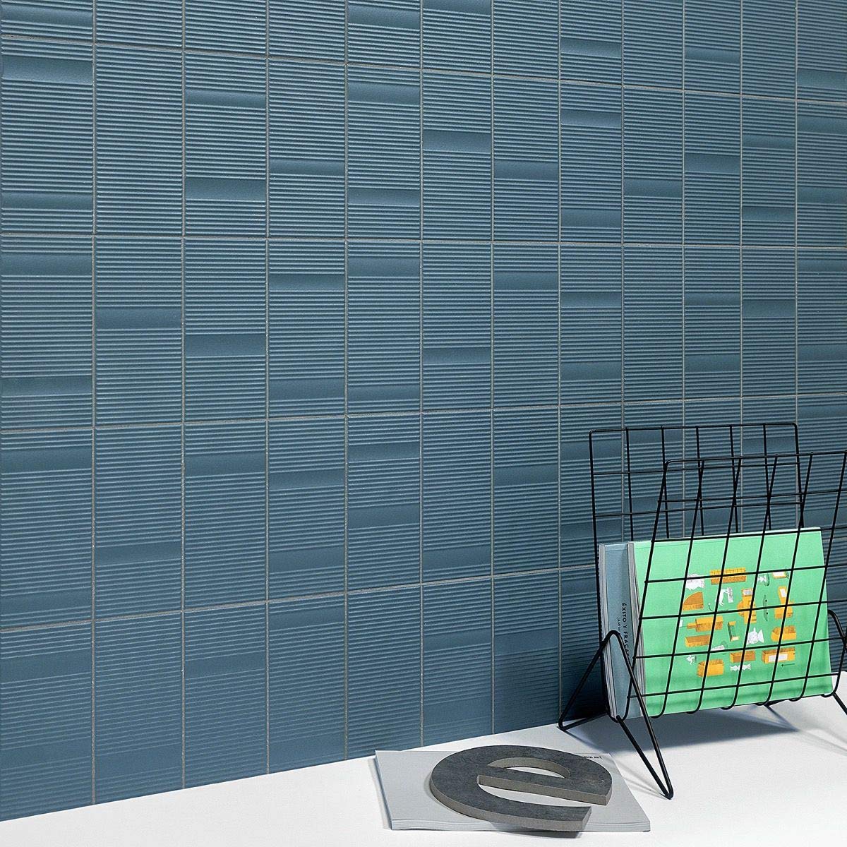 Flyer Blue 7.87 in. x 15.74 in. Matte Backsplash, Kitchen, Bathroom Ceramic Wall Tile (12 Pieces 10.32 Sq. Ft. / Case)
