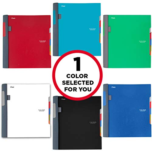 Five Star Advance Spiral Notebook, 5 Subject, College Ruled Paper, 200 Sheets, 11" x 8-1/2, Color Selected For You (06326)