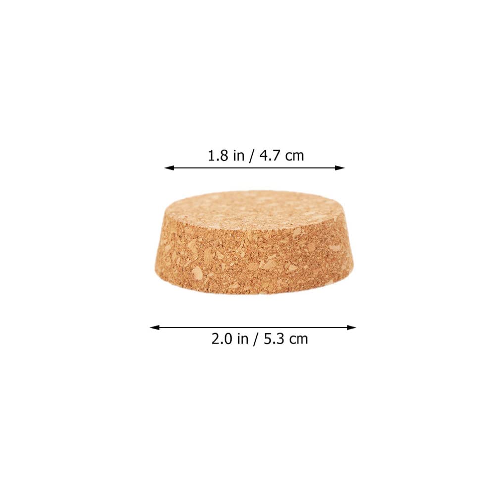 Housoutil 25Pcs Wine Bottle Cork Stoppers Sealing Covers Soft Wood Corks Large Wooden Tapered Cork Plugs Replacement for Wine Beer Bottle Crafts ( 5.3cm*4.7cm*1.7cm)
