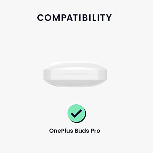 kwmobile Case Compatible with OnePlus Buds Pro Case - Silicone Cover Holder for Earbuds - Dark Green