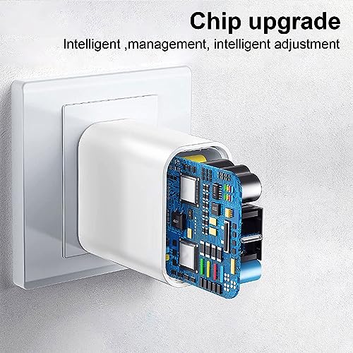 GAOJIXING 4-Pack USB-C Fast Charger for iPhone, 20W PD Power Adapter Wall Charger with USB C Cable Compatible with iPhone 14/14 Pro/14 Pro Max/14 Plus/13/12/11 and More, OFS-390, white-4