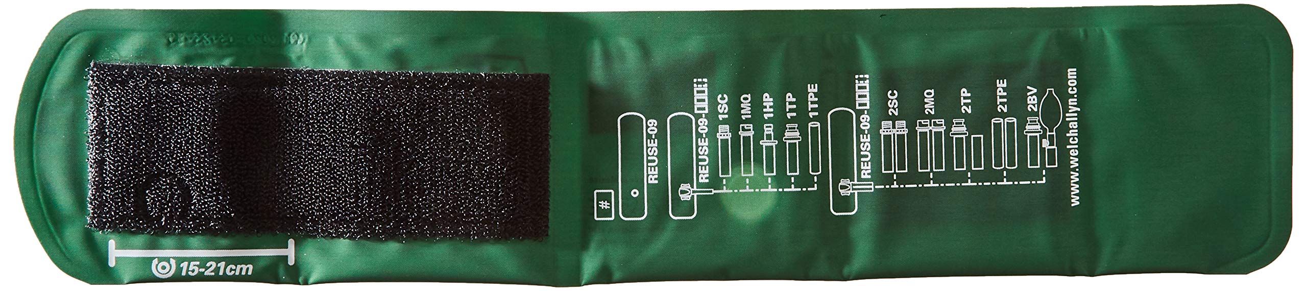 Welch Allyn REUSE-09 FlexiPort Blood Pressure Cuff, Size-09 Child, Reusable without Tubes or Connectors, Cuff Range 15-21 cm