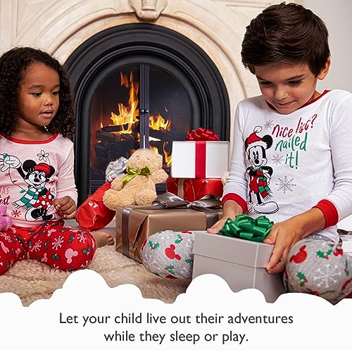 Disney Little Boys' 2-Piece Snug-fit Cotton Holiday Pajama Set, Soft & Cute for Kids, Vampire Mickey