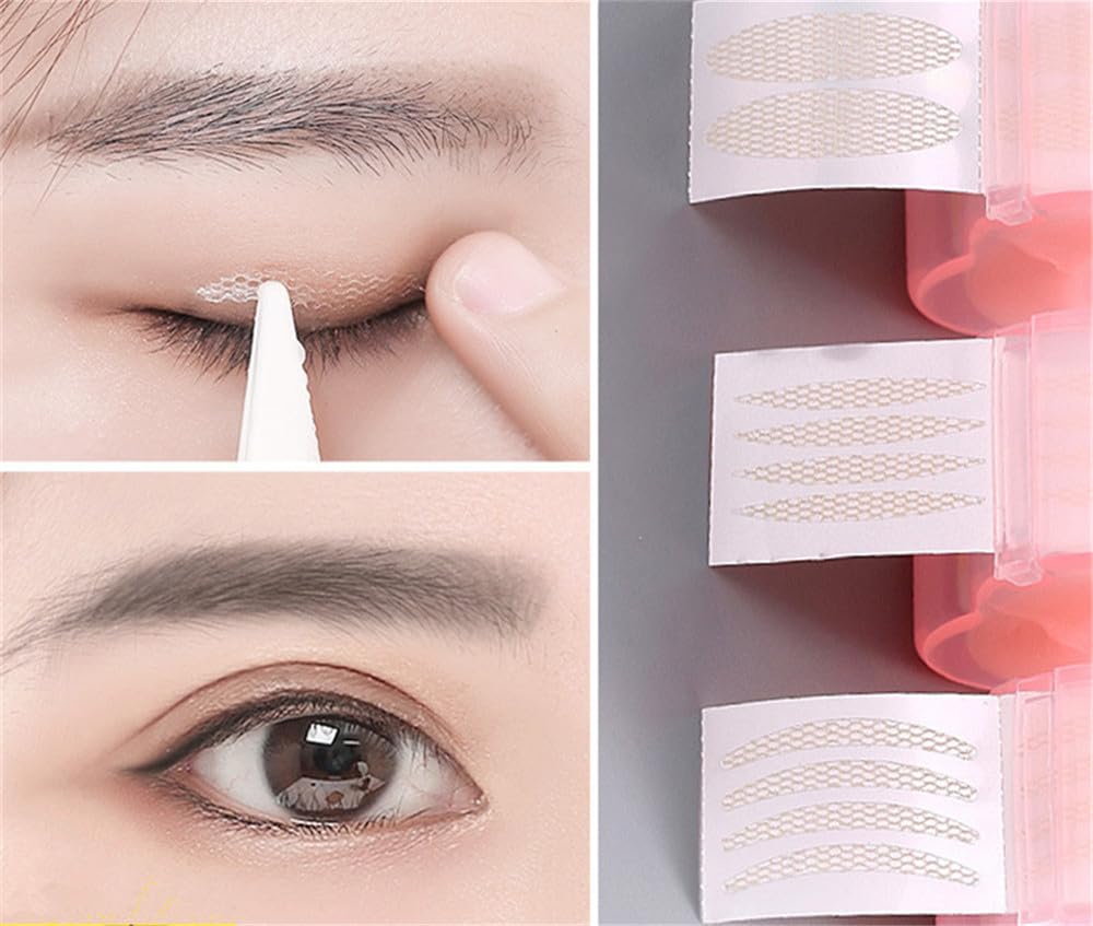 Eyelid Tape double eyelid tape,eyelid lifter strips Invisible Eye Stickers Portable Breathable Natural Invisible Single Sided Double Eyelid Tape Self-Adhesive Eyelid Stickers Instant Eye Lift Stri (B)