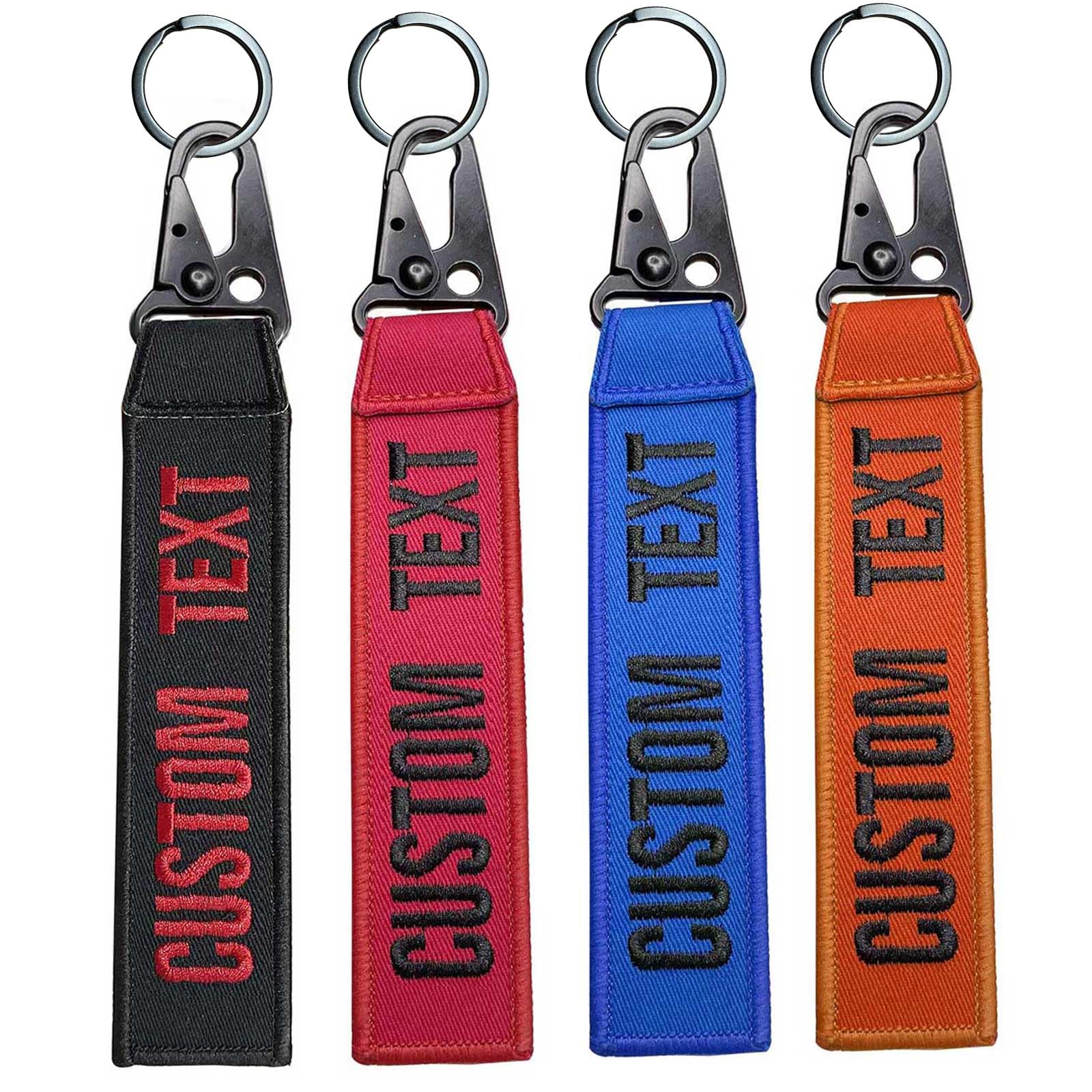 Graceful life Personalized keychain, custom name number tag, key ring accessories, embroidery keyring for luggage,crate,belt,gear,keyring,unisex-adult,Black