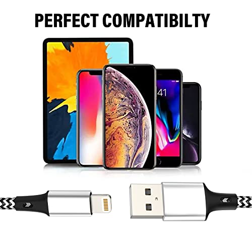 LTDNB [MFi Certified iPhone Charger Cable 3Pack[3/3/6ft] Fast Charging Lightning Cable Compatible iPhone 12/11Pro Max/11Pro/11/XS/Max/XR/X/8/8P/7and More-Black&White