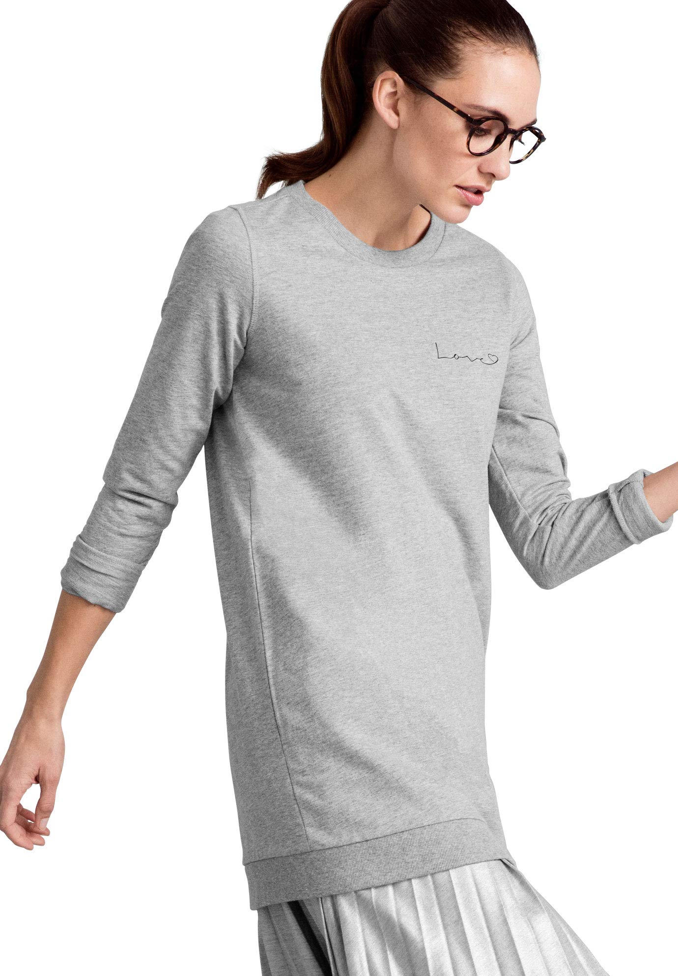 Ellos Women's Plus Size Love Tunic Sweatshirt - 26/28, Misty Rose