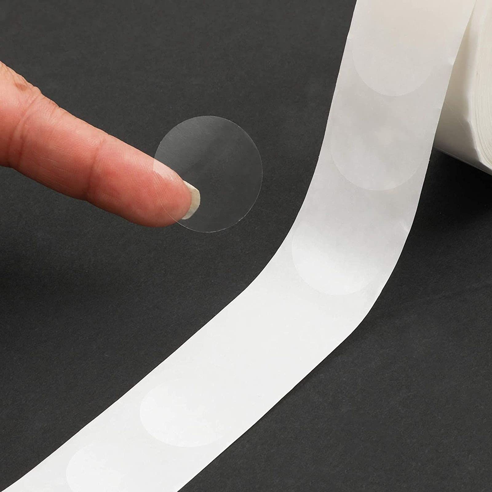 Envelope Seals, Clear Mailing Labels, Round Stickers Roll (1 Inch, 2000 Pieces)