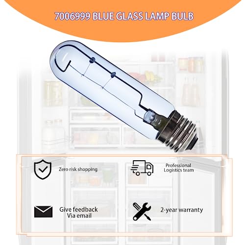 supeiqality 2023 Upgrade 7006999 Blue Glass Lamp Bulb Replacement for E26 40W Freezer Refrigerator Light Bulb Compatible Sub-Zero Refrigerator - 2-Year Warranty(4 Pack)