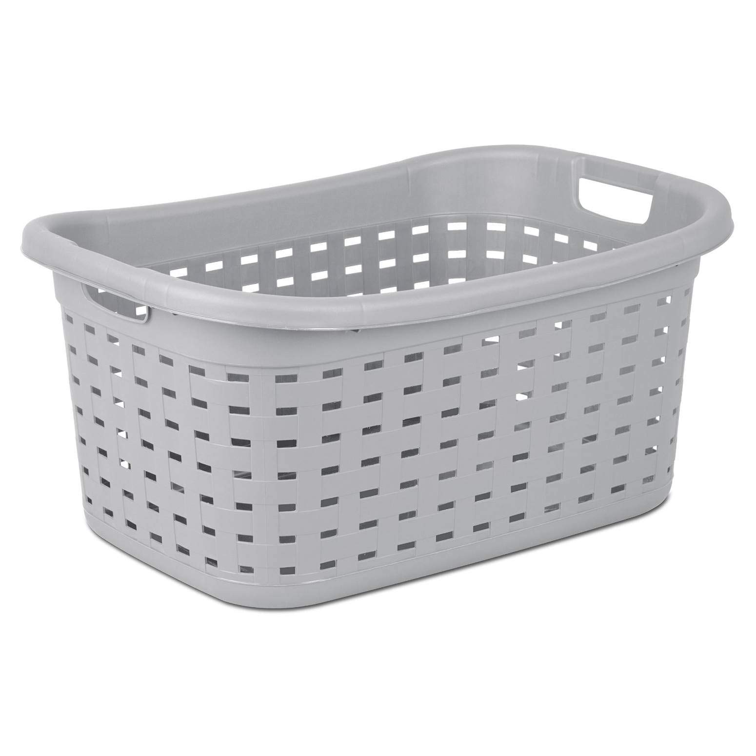 STERILITE 12756A06 Cement Color Weave Laundry Basket, 26"