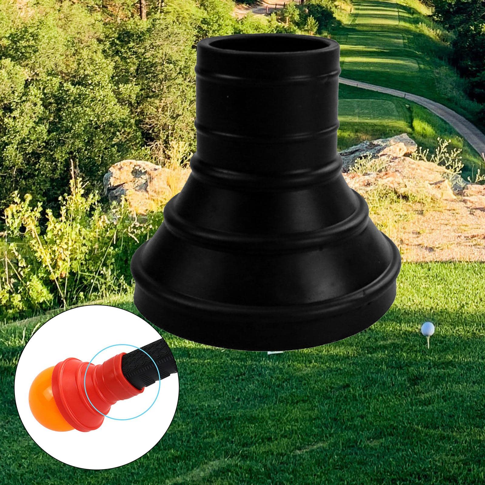 Harilla Golf Ball Pick up, Retriever, Portable, Suction Cup, Grabber, Rubber,Professional Saver, Picker for Training Putter Grip Golfer, Black
