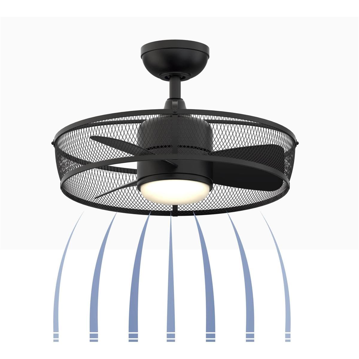 Fanimation FP8519BL Henry Fan-Light Kit, Black 14.33x22.09x22.09