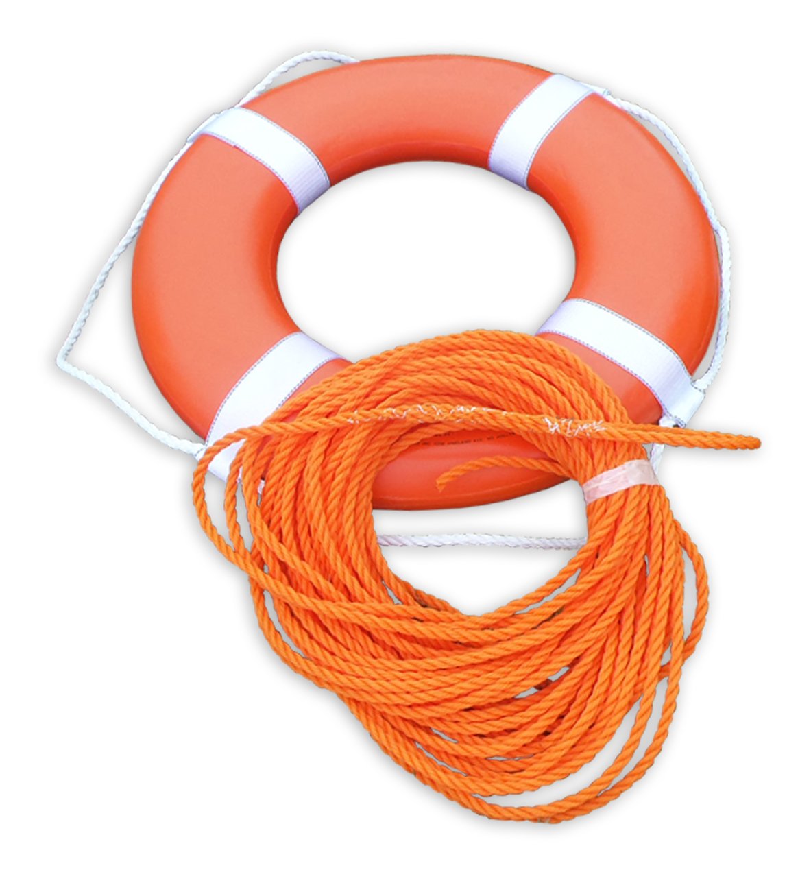 Guardian Life Ring Cabinet with 30" Life Ring & Rope (Red) - USCG Approved - Water Safety Equipment (Red, Rail Mounting Kit)