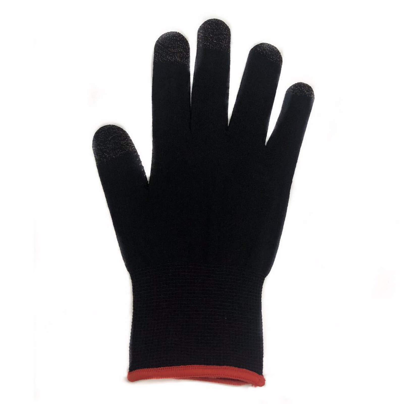 Gaweb 2Pcs Gaming Gloves for Mobile Phone Games, Warm Breathable Touch Screen Gaming Finger Sleeve Kit Black 1size