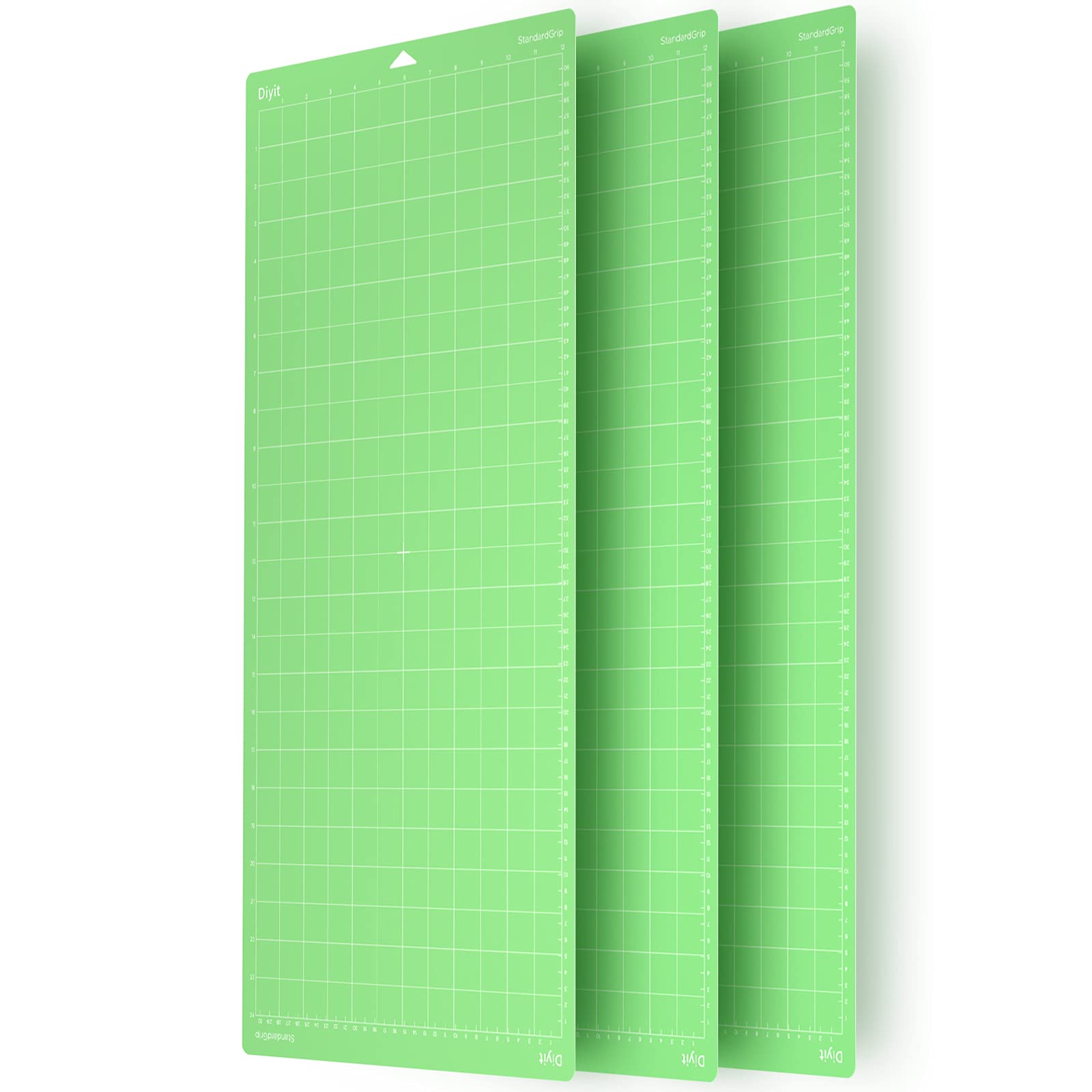DIYIT 12x12 Cutting Mat Standard Grip for Cricut Maker 3/Maker/Explore 3/Air 2/Air/One, 3 Pieces Green Cutting Mats for Crafts