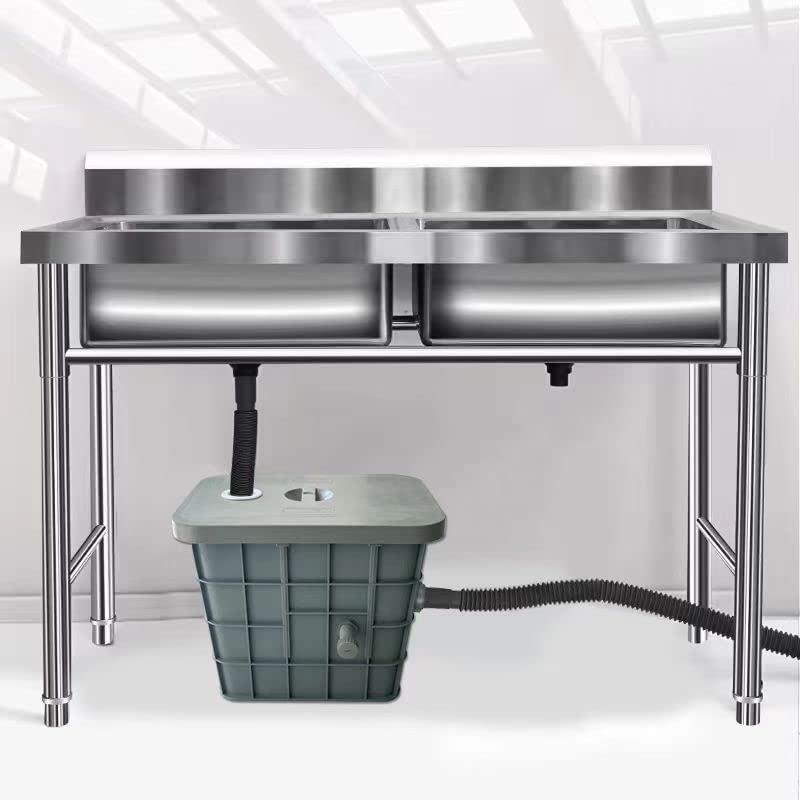 Grafamoba Polypropylene plastic Commercial Grease Interceptor Trap 3.9 LB, with Up Water Inlet, Under Sink Grease Trap Oil-water Separator for Restaurant, Cafe, Canteen, Factory, Home Kitchen