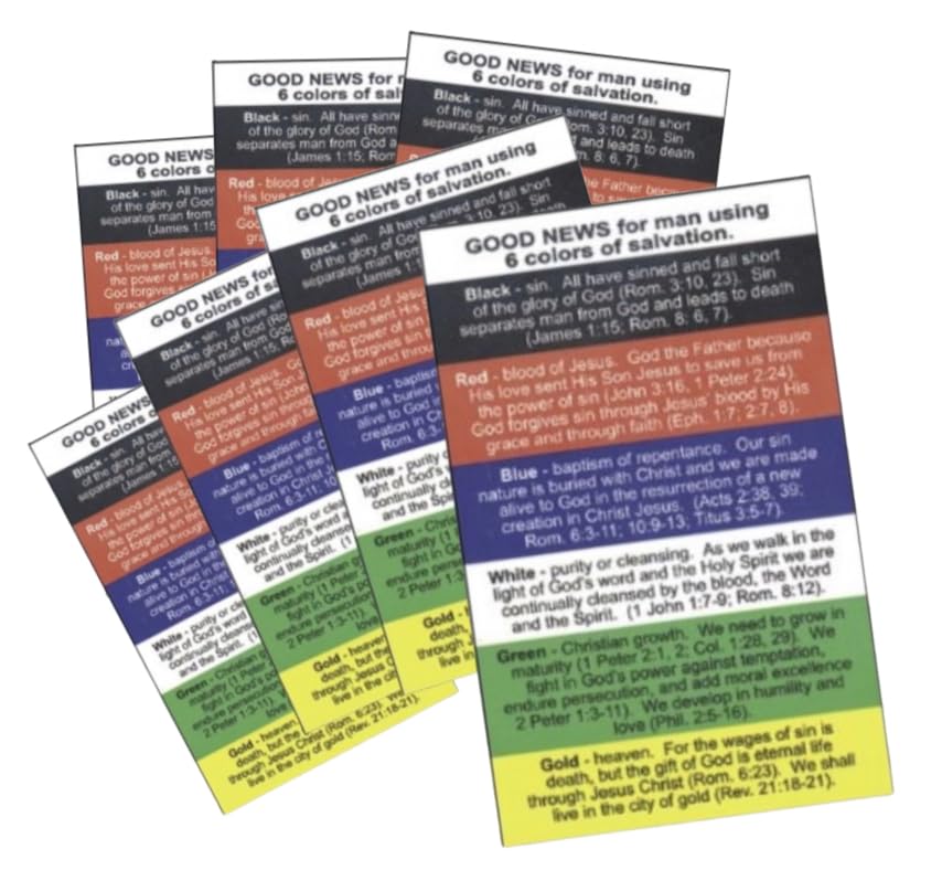 Westmon Works Plan of Salvation Holy Christian Prayer Cards Bulk Pack, Set of 25