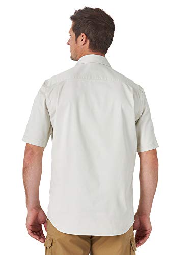 Wrangler Authentics Men's Weather Anything Short Sleeve Woven Shirt, Pelican, Medium