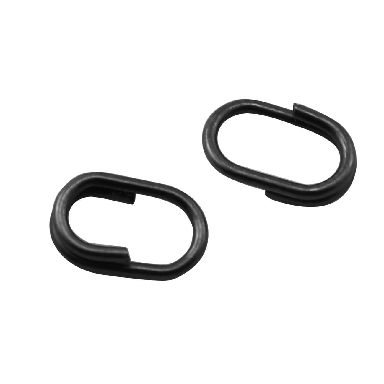 FMHXG 50pcs Oval Split Rings Swivel Fishing Tackle Connector Stainless Steel Double Loop Artificial Lure Connector 5mmx8mm