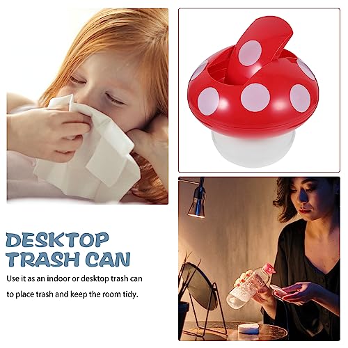 Mushroom Trash Can, Tiny Desktop Waste Garbage Bin, Mini Trash Can for Desk,Tiny Waste Basket