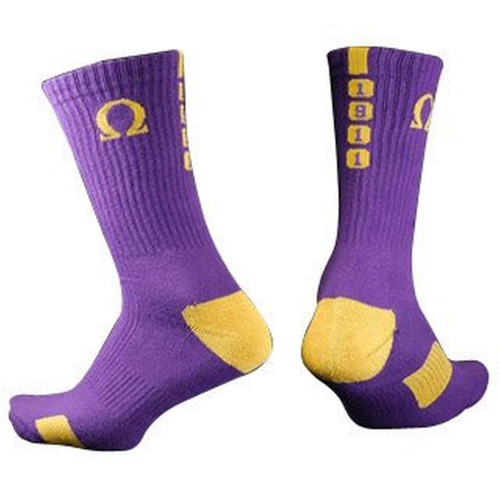 Express Design Group Omega Psi Phi Athletic Crew Socks
