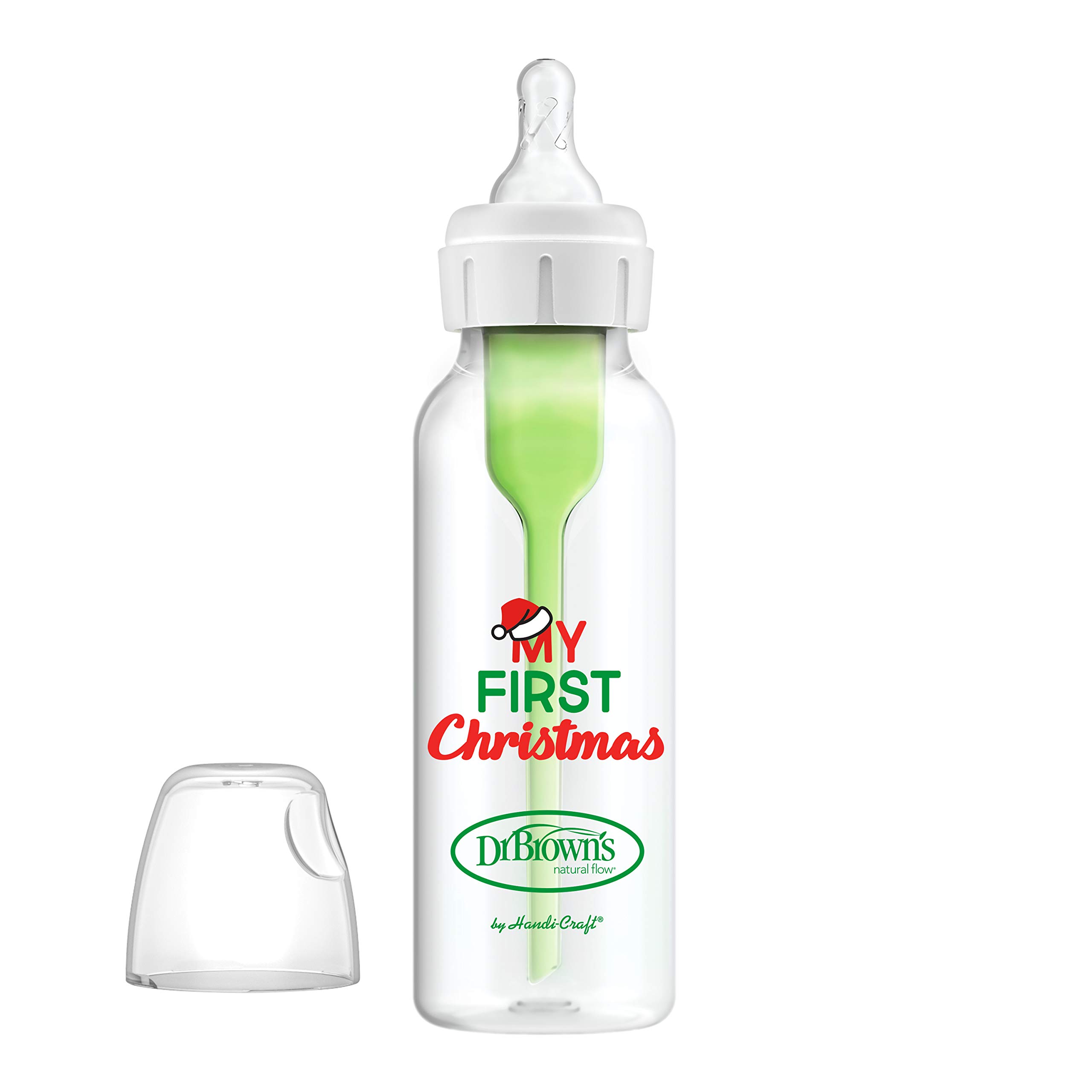 Dr. Brown’s Natural Flow® Anti-Colic Options+™ Narrow Baby Bottles 8 oz/250 mL, with Level 1 Slow Flow Nipple, 4 Pack, 0m+ Holiday Gift Set