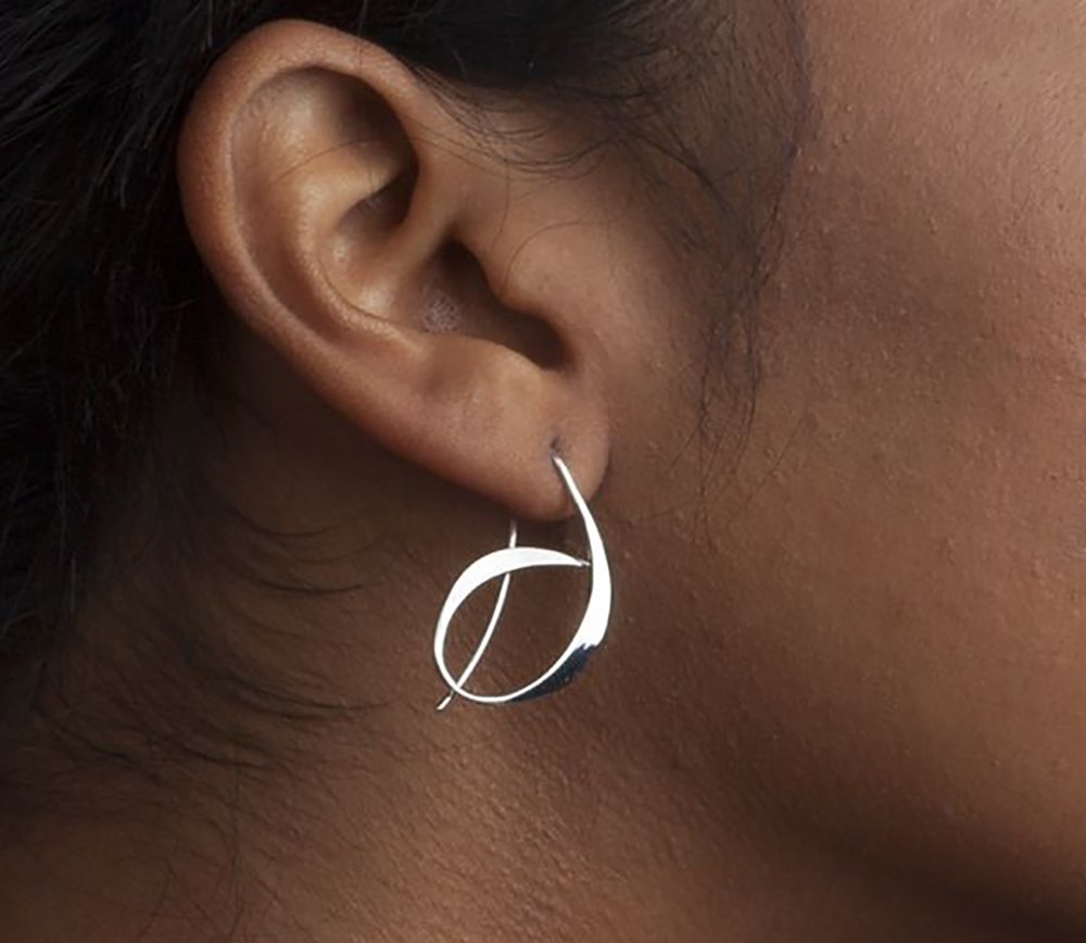 Ed Levin, Allegro Earrings, 925 Sterling Silver, Small