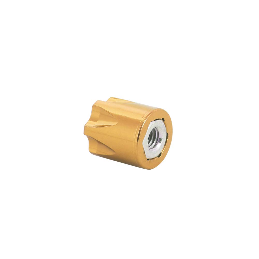 DKKY 1/8 1/10 RC Car TRX4 Axial SCX10 NST Aluminum Alloy Tire Fixed M4 Dust Nut (Golden)