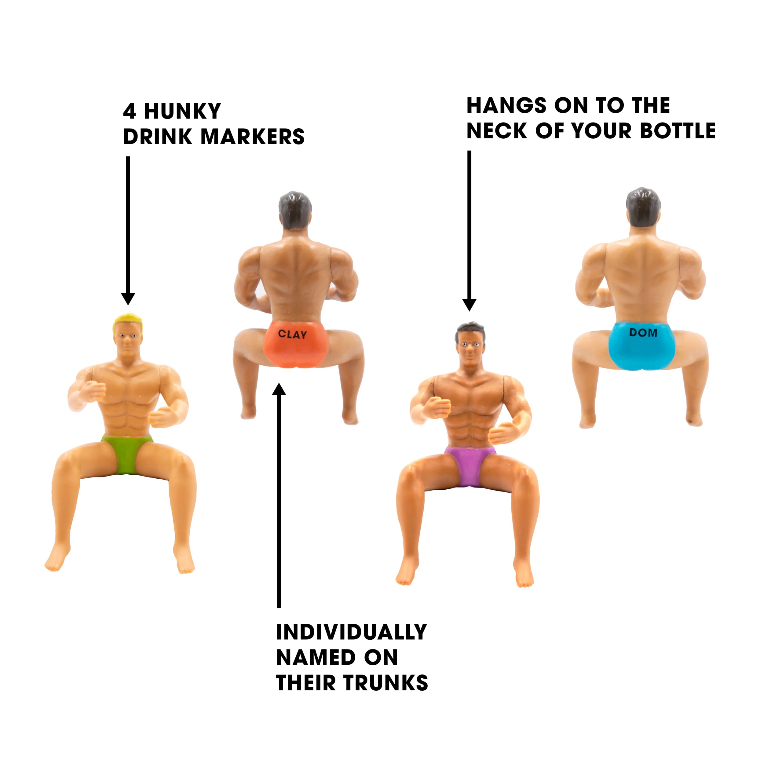NPW Bottle Buddies (4 Pack) Drink Charm, Multi