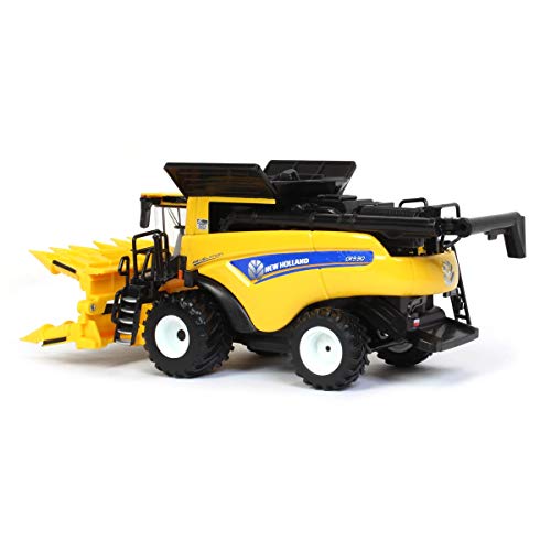 ERTL 1/64 New Holland CR9.90 Combine with Corn & Draper Heads, Prestige Series 13958