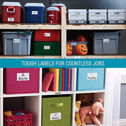 DYMO LW Durable Labels for LabelWriter Label Printers, White Poly, 1β x 3-1/2β, Roll of 100 (1976200)