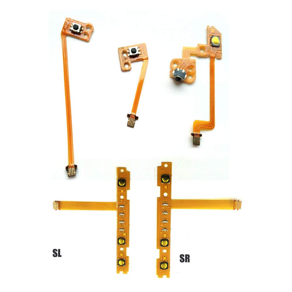 ZL ZR L SL SR Button Ribbon Flex Cable Replacement for Nintendo Switch Joy-Con Controller Repair Kit (L ZL ZR SL SR)
