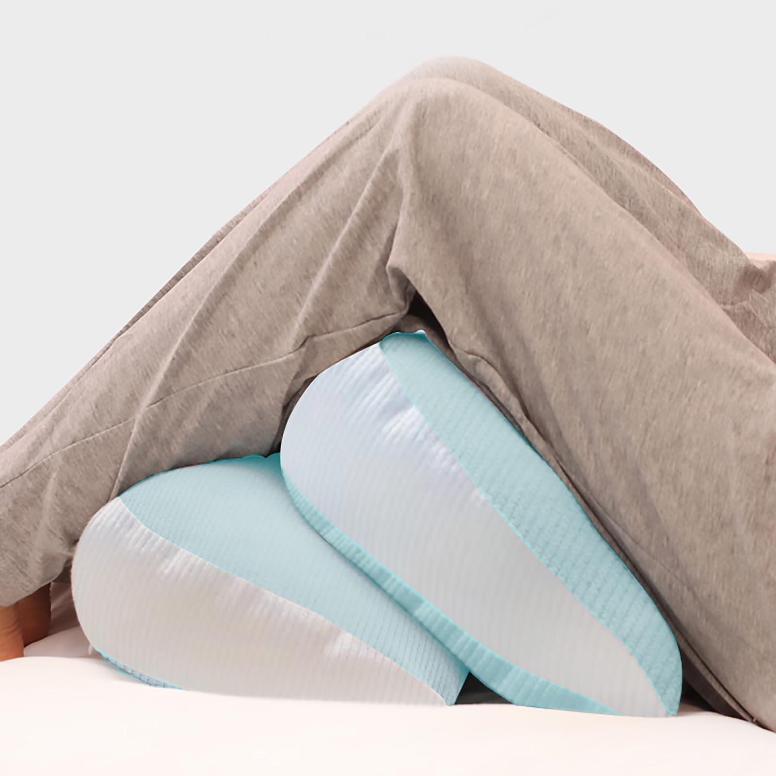 Lacomfy Pregnancy Pillow for Side Sleeper, Double Wedge Maternity Pillow, Side Sleeping Pillow with Belly, Waist & Back Support, Detachable Pillowcase, Easy to Clean, Machine Washable
