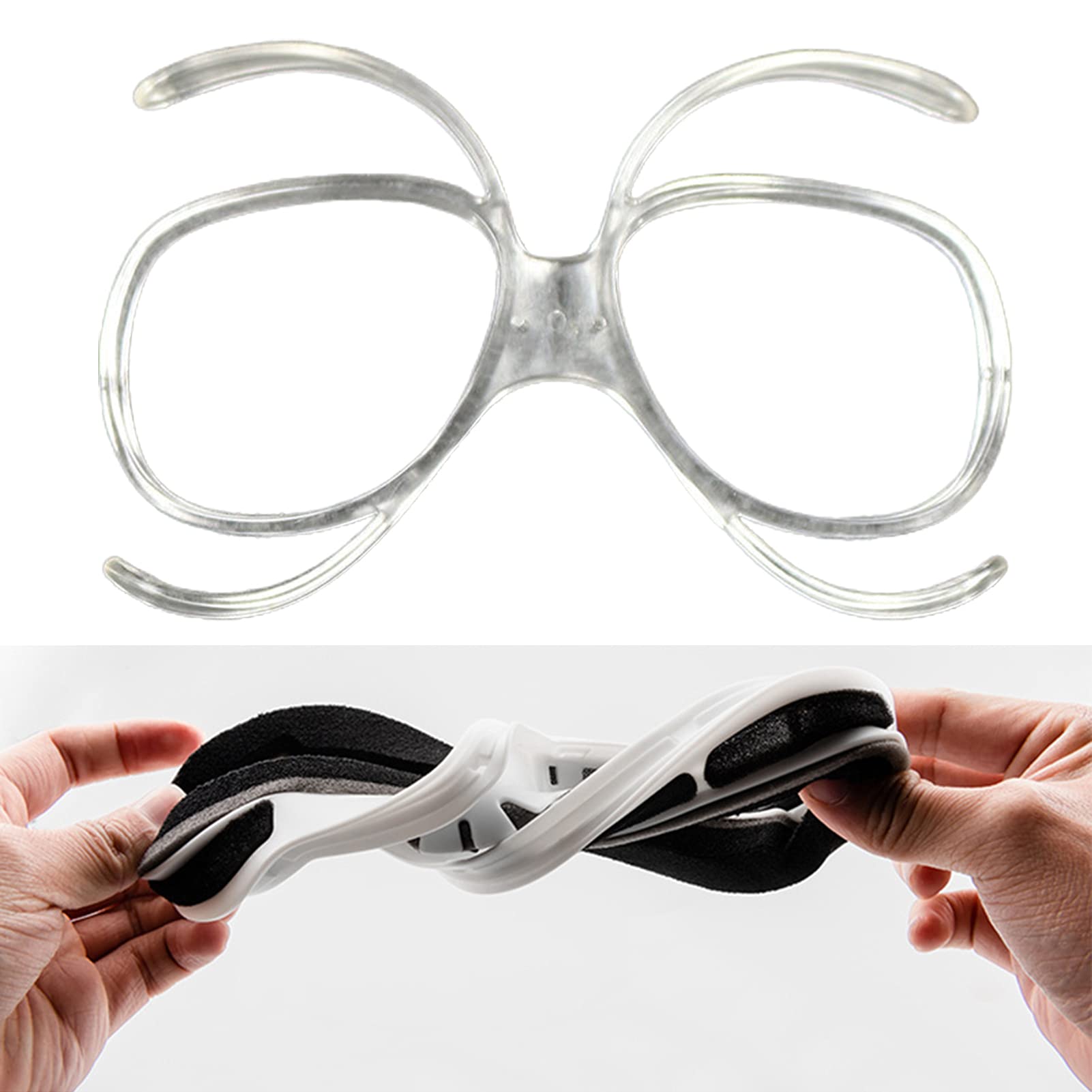 Floralby Goggles Insert Frame Sunglasses Adapter Myopia Inline Frame Myope Friendly Transparent