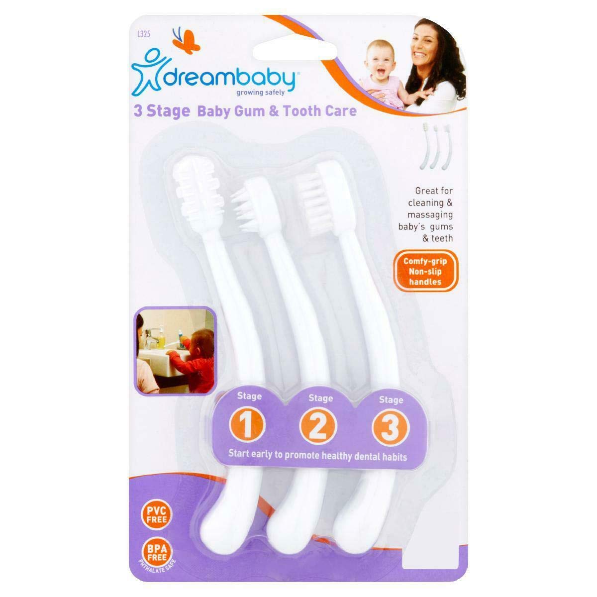 Dreambaby 3 Stage Baby Gum & Tooth Care Set - Blue