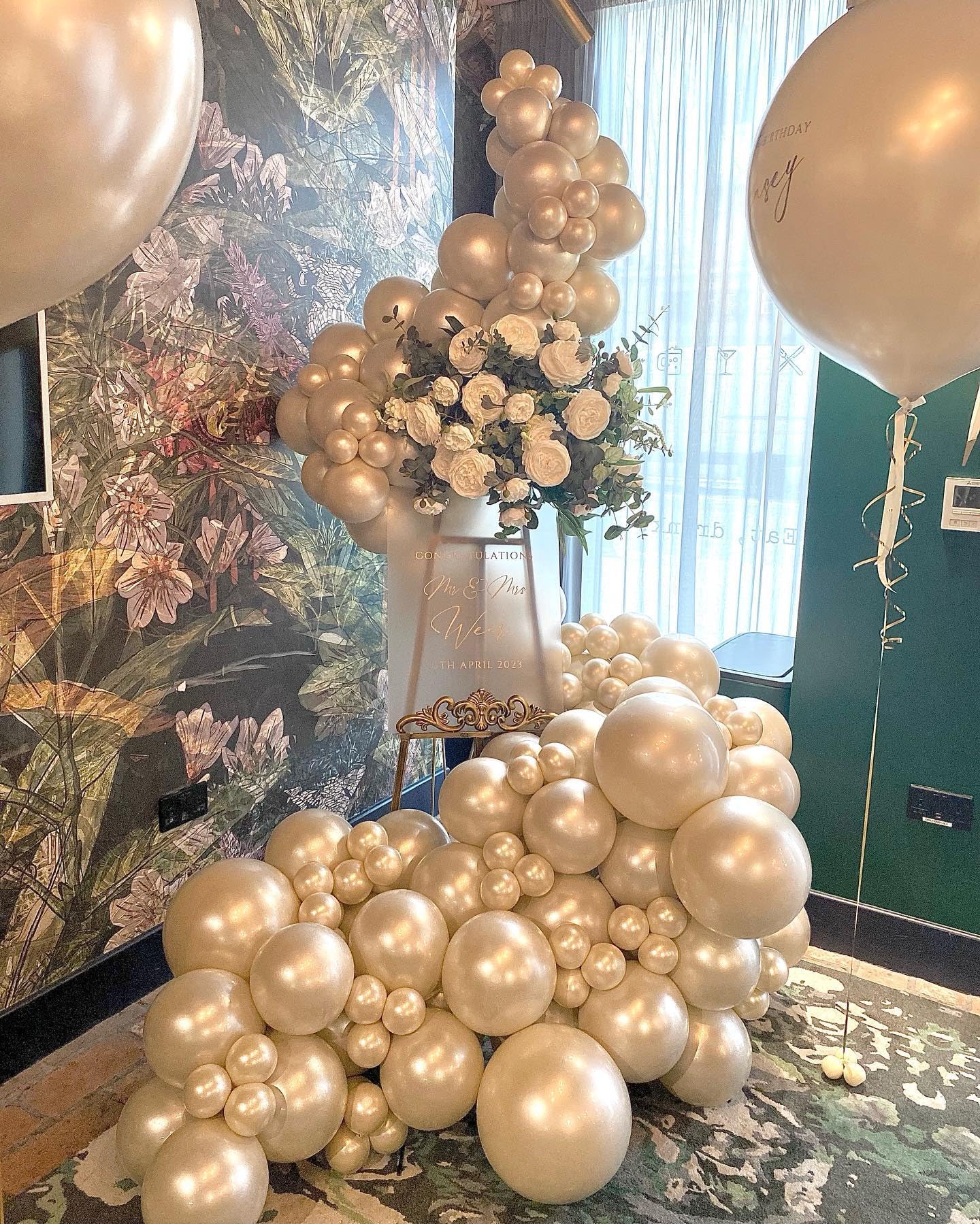 Pearl White Balloons Garland Arch Kit Different Sizes 70 PACK18/12/10/5 Inch Double-Stuffed White Ivory Latex Balloon for Wedding Birde to be Birthday Anniversary Decorations
