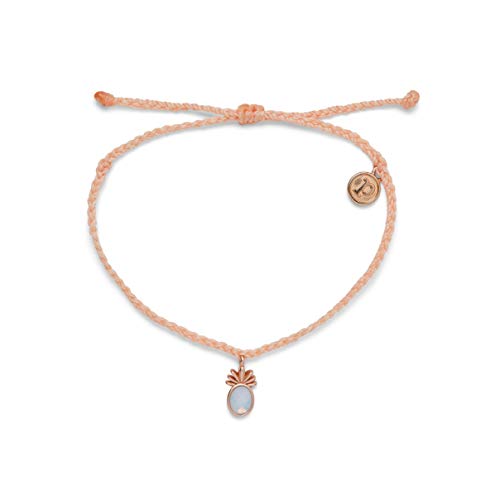 Pura Vida Rose Gold Tropical Breeze Bracelet - Waterproof, Adjustable - Blush