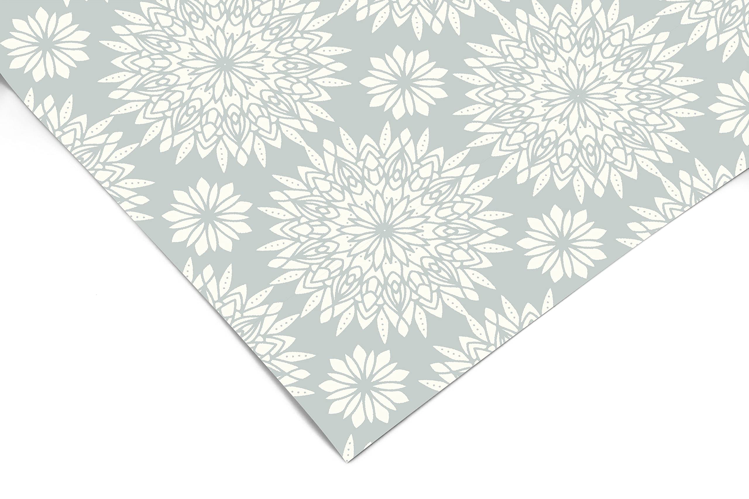 Gray White Pattern Contact Paper | Shelf Liner | Drawer Liner | Peel and Stick Paper 545 12in x 24in (2ft)
