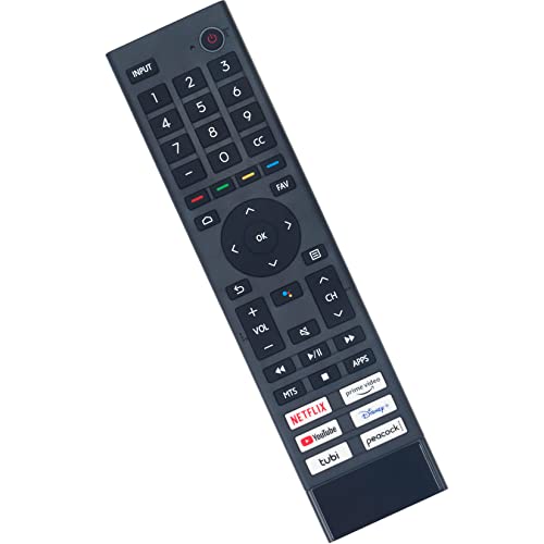 ERF3J80H Voice Replacement Remote Control Applicable for Hisense 4K UHD Android Smart TV 55U6G 65A6G 55A6G 70A6G 43A6G 75U6G 50A6G 60A6G 75A6G 58A6G 80A6G 50U6G 65U6G 55U68G 65U68G 75U68G 55U8G 65U8G