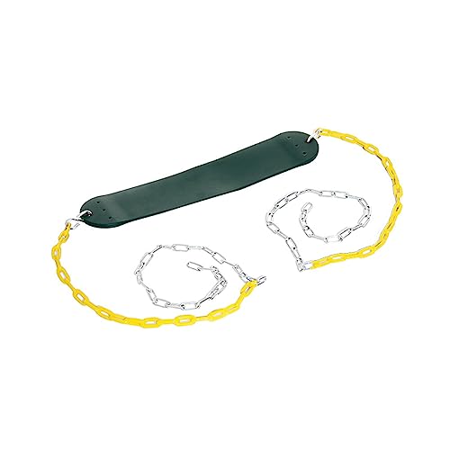 Ymeibe Heavy Duty Toddler Swing Set with 66 Inches Chain Coated Swing Seat Replacement Accessories for Kids Outdoor Play Playground Trees Swing (Green/1 Pack)