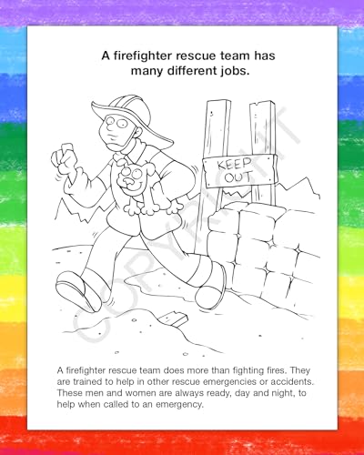 ZOCO - My Heroes - Police, Fire, EMTs - Kids Coloring Books (25 Bulk Pack, Without Crayons) - Community Relations & Promotional Handout - Games, Puzzles, Activities for Children